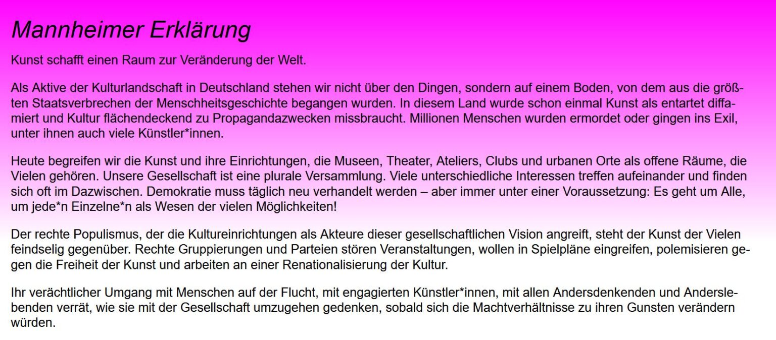 FROHES SCHAFFEN - Kulturparkett Rhein-Neckar